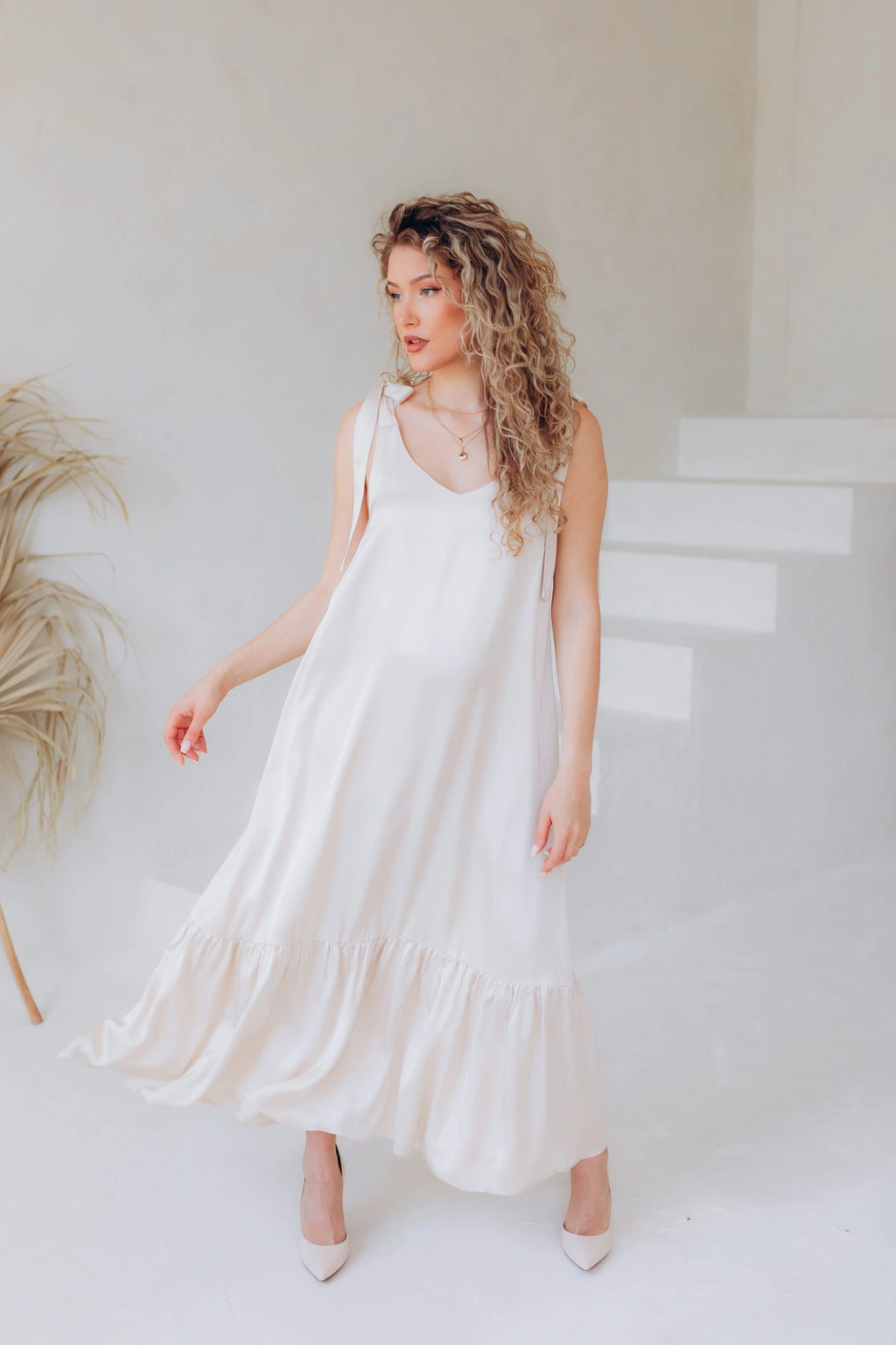 Cream Colored Sundress - ETANNA